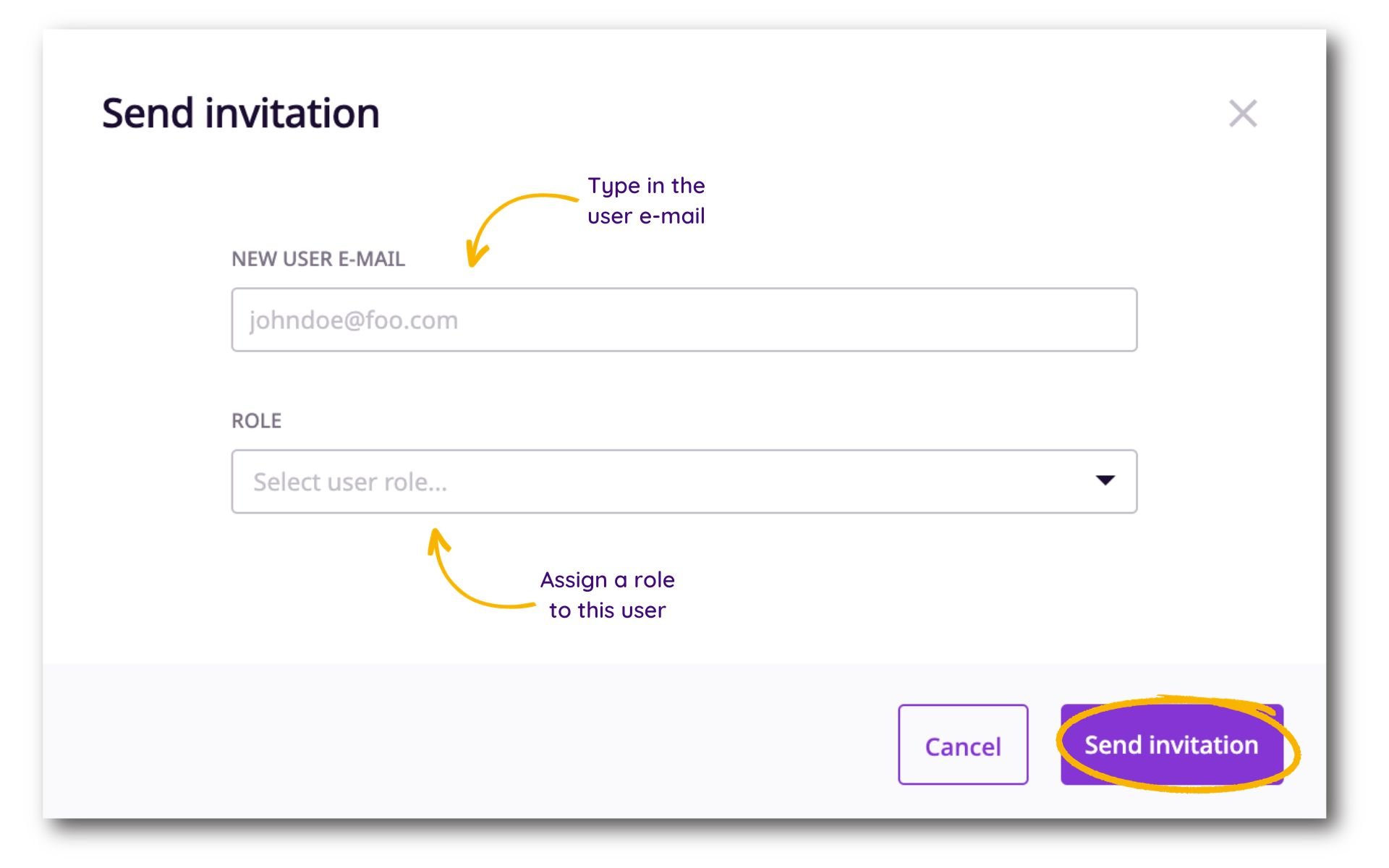 Inviting users and managing your team